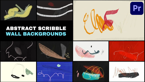 Abstract Scribble Wall Backgrounds | Premiere Pro MOGRT, Premiere Pro ...