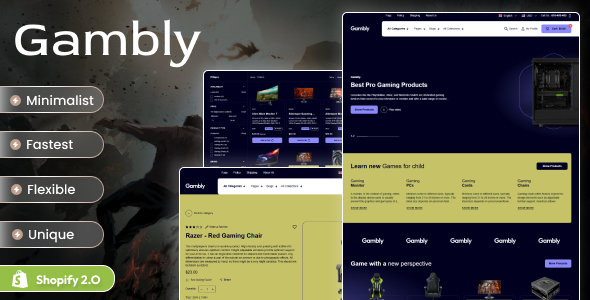 Gambly - Multipurpose Gaming Shopify 2.0 theme by WorkDo | ThemeForest