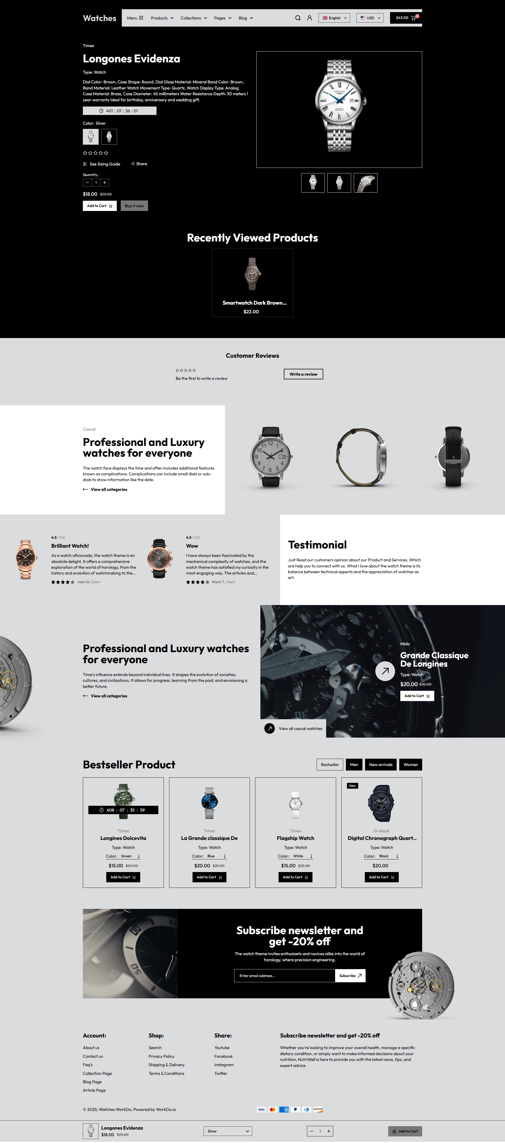 Watches - Luxury Watches & Jewelry Store Shopify 2.0 Theme by WorkDo