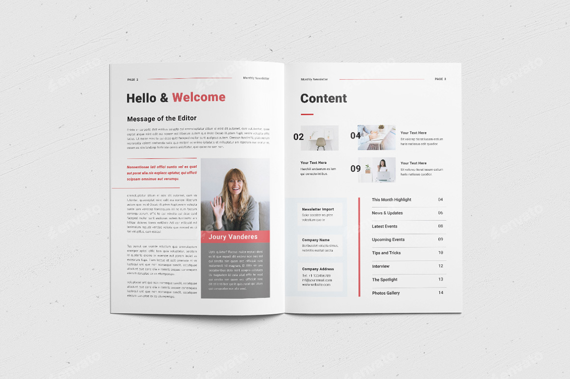 Clean Newsletter, Print Templates | GraphicRiver