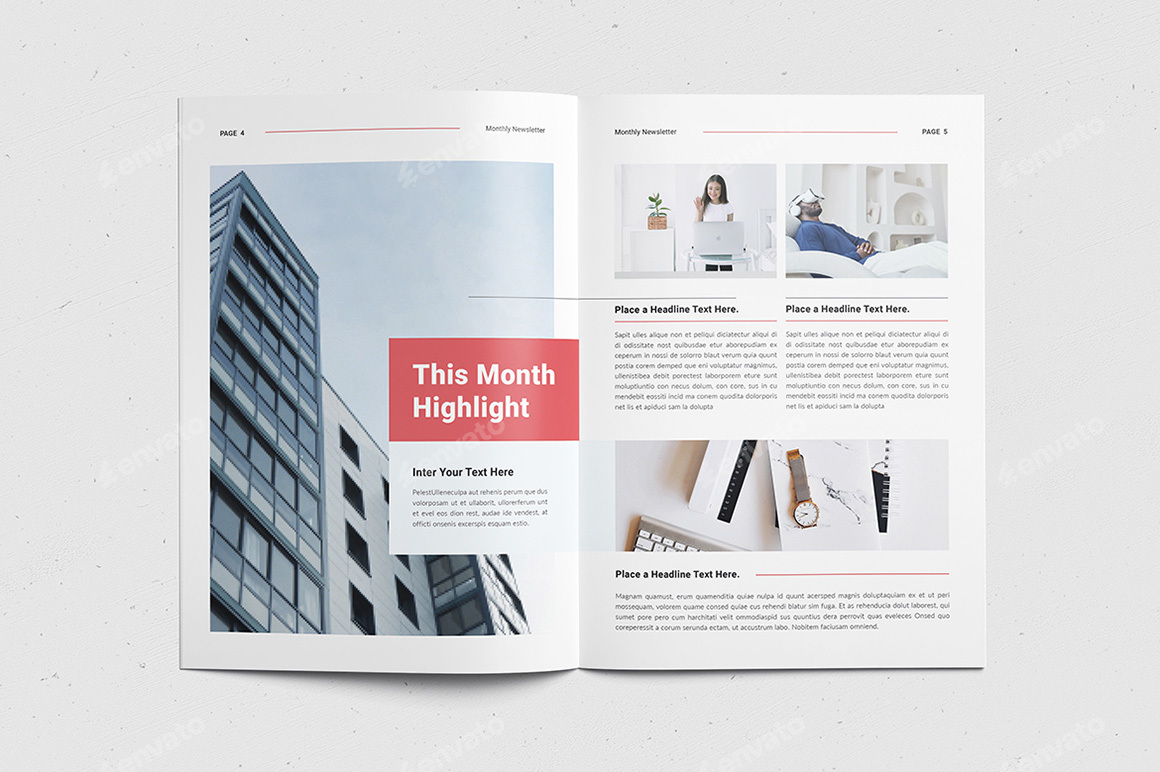 Clean Newsletter, Print Templates | GraphicRiver