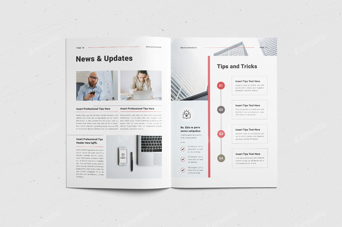 Clean Newsletter, Print Templates | GraphicRiver