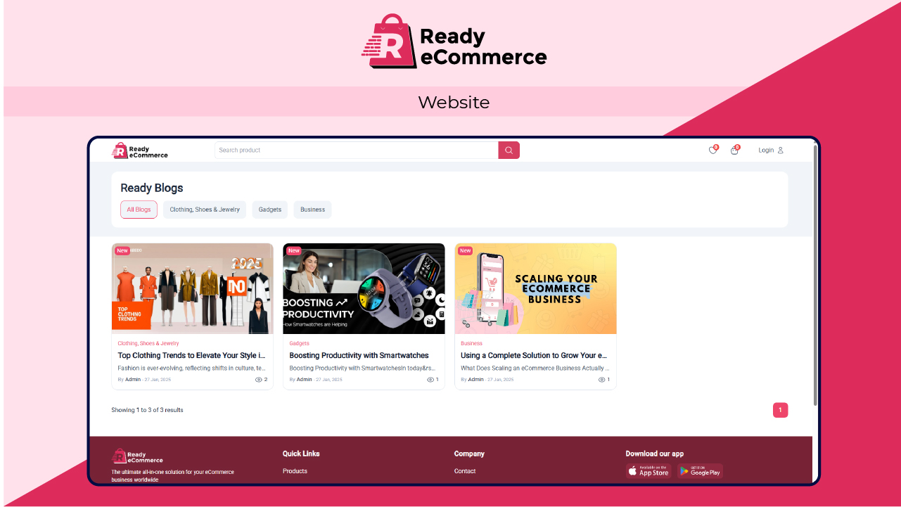 Ready eCommerce - Complete Multi Vendor eCommerce Mobile App, Customer ...