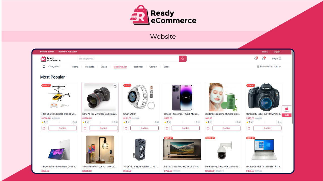Ready eCommerce - Complete Multi Vendor eCommerce Mobile App, Customer ...