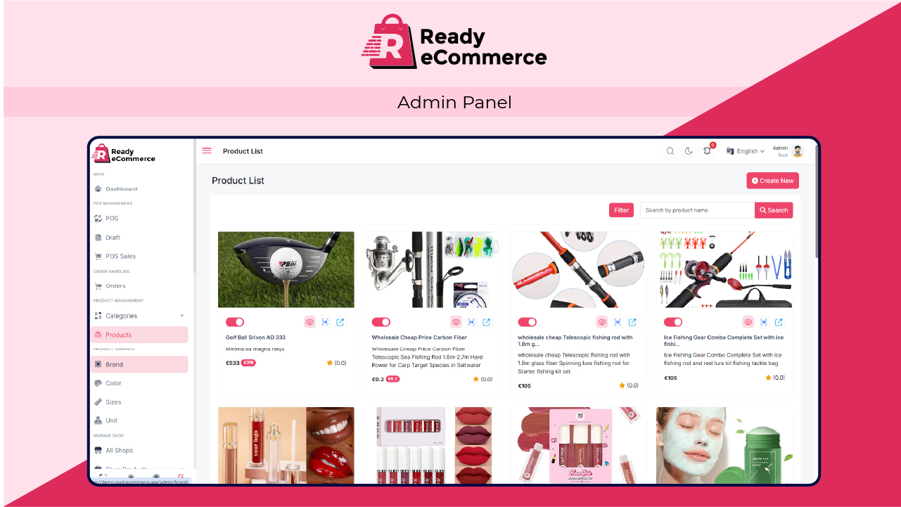 Ready Ecommerce Complete Multi Vendor Ecommerce Mobile App Customer Website With Store Pos By