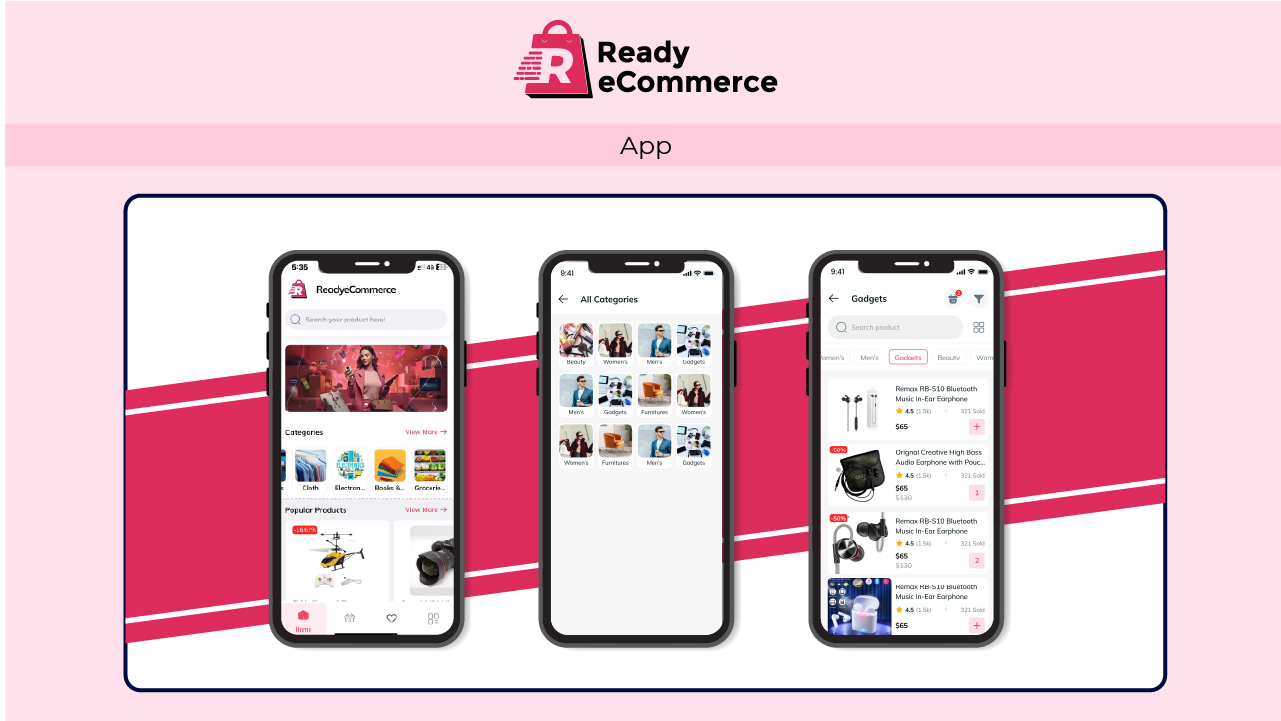 Ready Ecommerce Complete Multi Vendor Ecommerce Mobile App Customer Website With Store Pos By