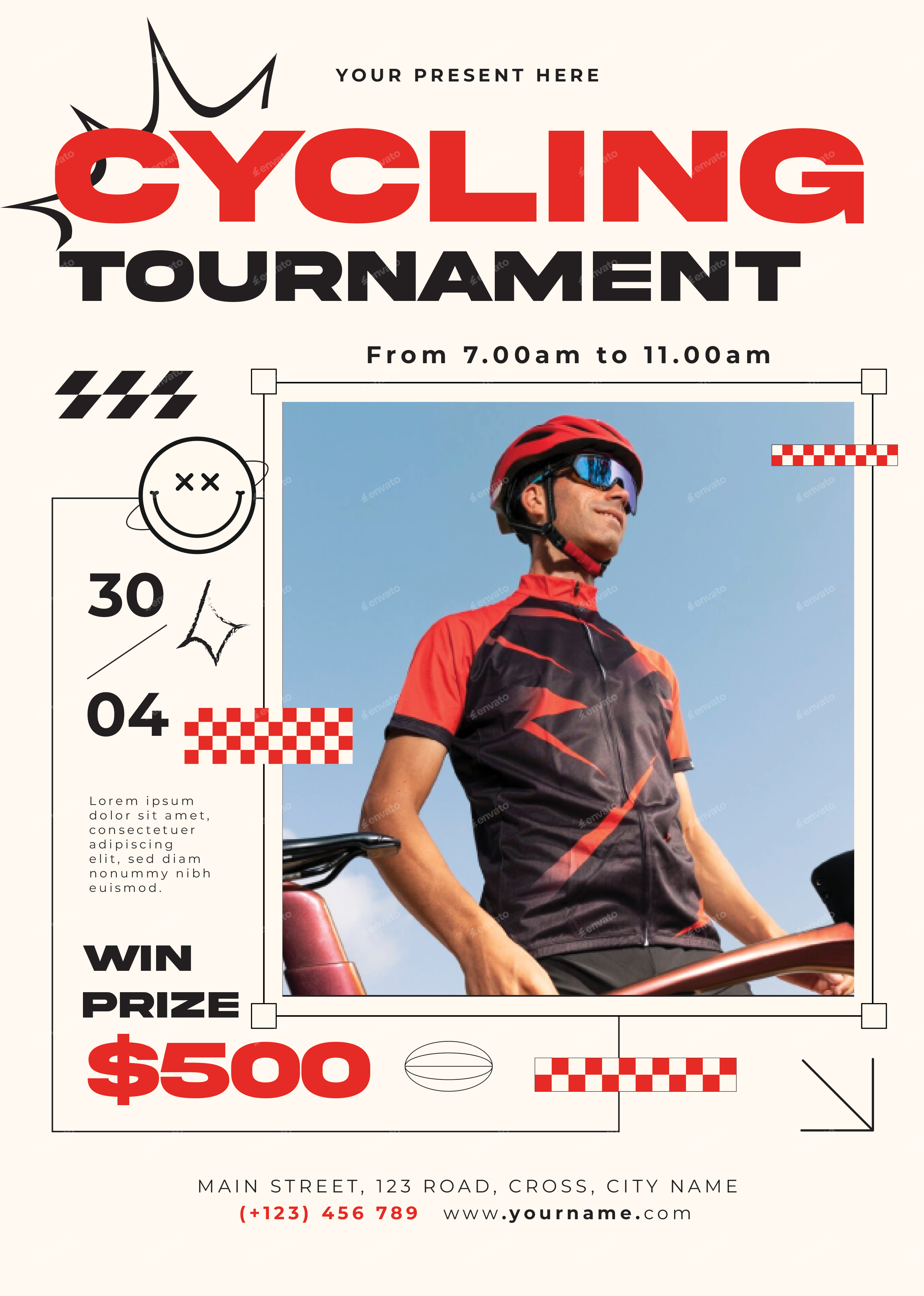 Cycling Tournament Flyer, Print Templates | GraphicRiver