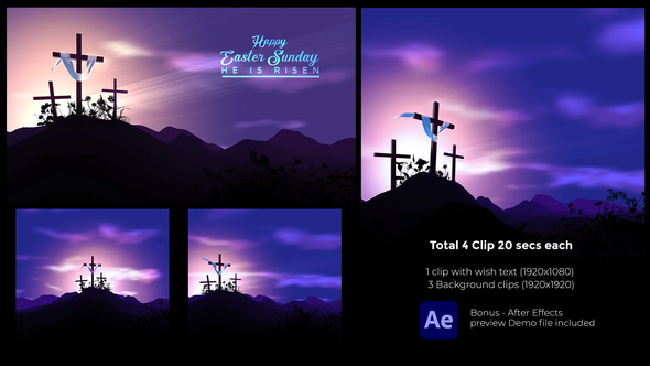 Easter Holy Cross Wearing White Cloth Flying Over Mountain With Wish ...