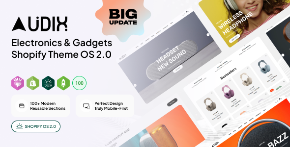 Audix | Electronics & Gadgets Shopify Theme OS 2.0 by MinShark ...
