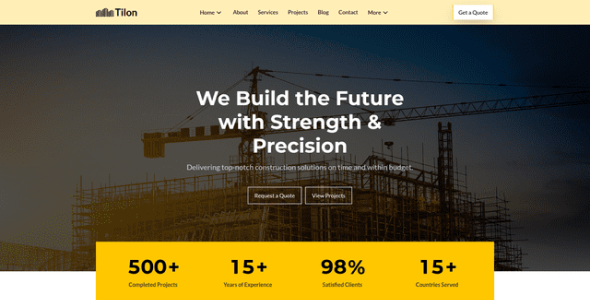 Tilon - Construction & Building HTML Template by ThemesWolf | ThemeForest