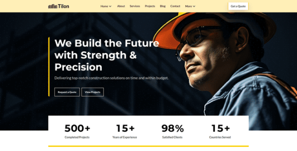 Tilon - Construction & Building HTML Template by ThemesWolf | ThemeForest