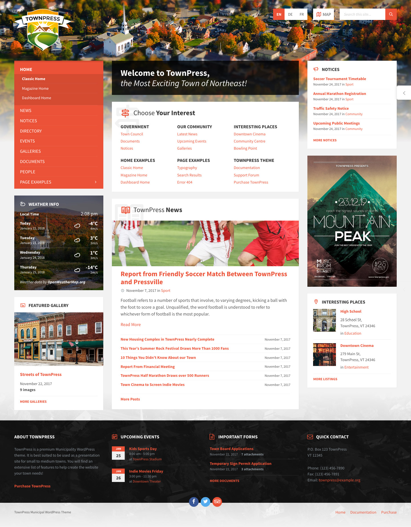 TownPress - Municipality & Town Government WordPress Theme by LSVRthemes