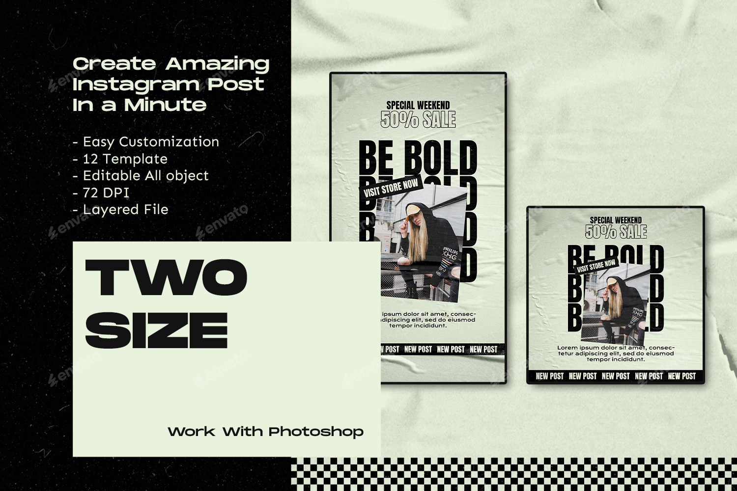 Bolder Hypebeast Instagram Template, Web Elements | GraphicRiver