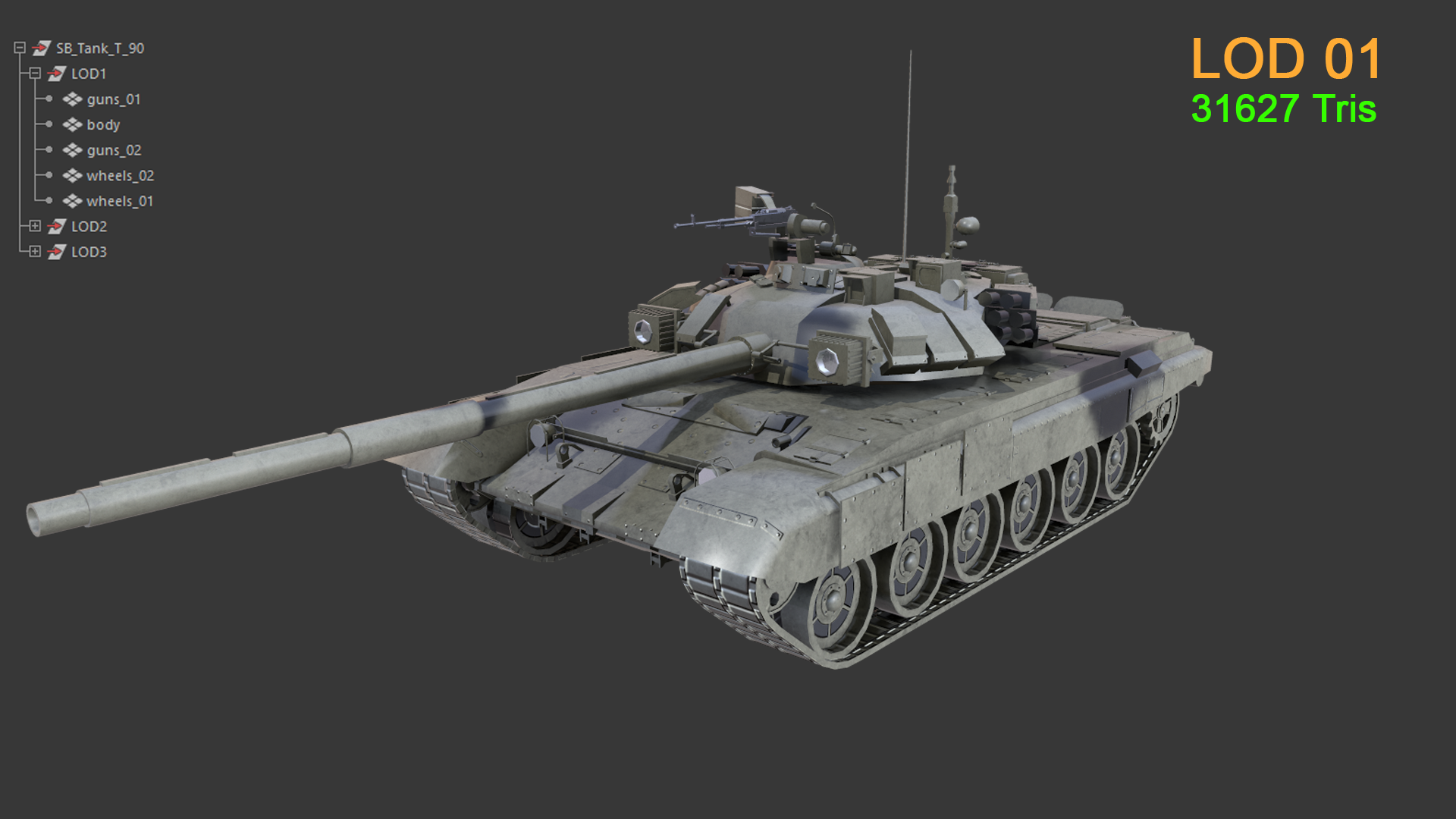 Asset - Army - Tank - T90 by diepdd | 3DOcean