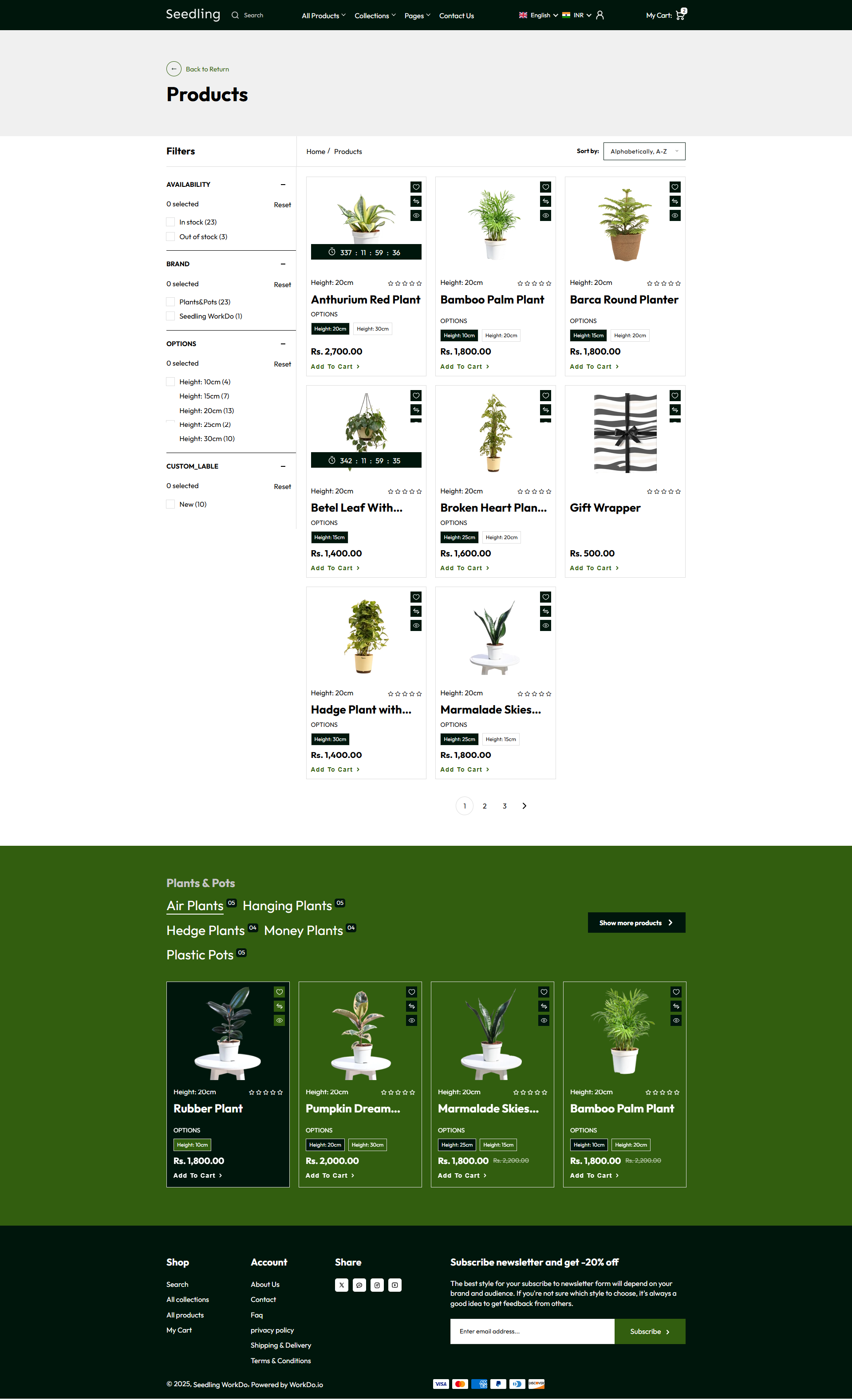 Seedling - Houseplants eCommerce Shopify 2.0 Store by WorkDo | ThemeForest