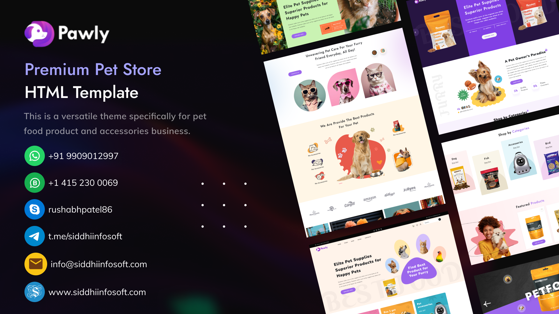 Pawly – Responsive Pet Store HTML Template by siddhiinfosoft | ThemeForest