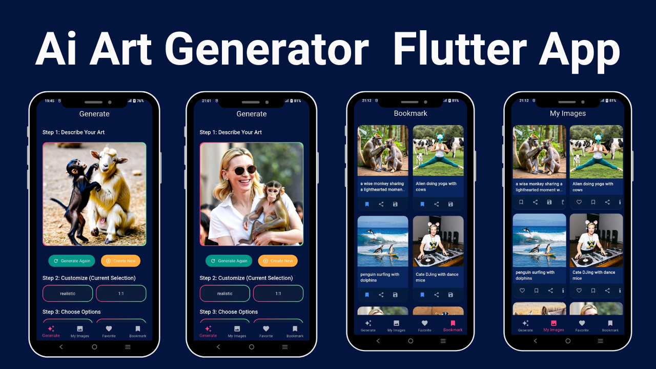 DreamPixel – AI Art Image Generator App | Flutter Full App with Text to ...