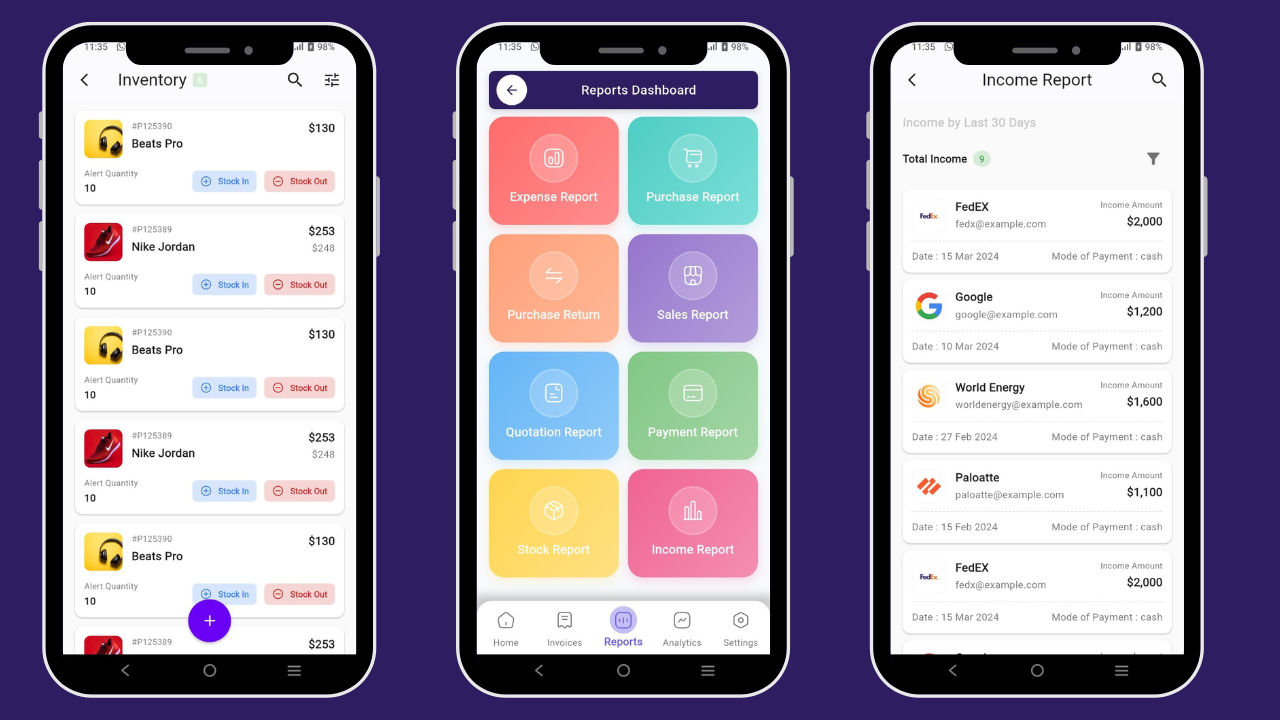 AI-Powered Invoice & Billing Management Flutter Template | Invoice Generator App by CodentraTech