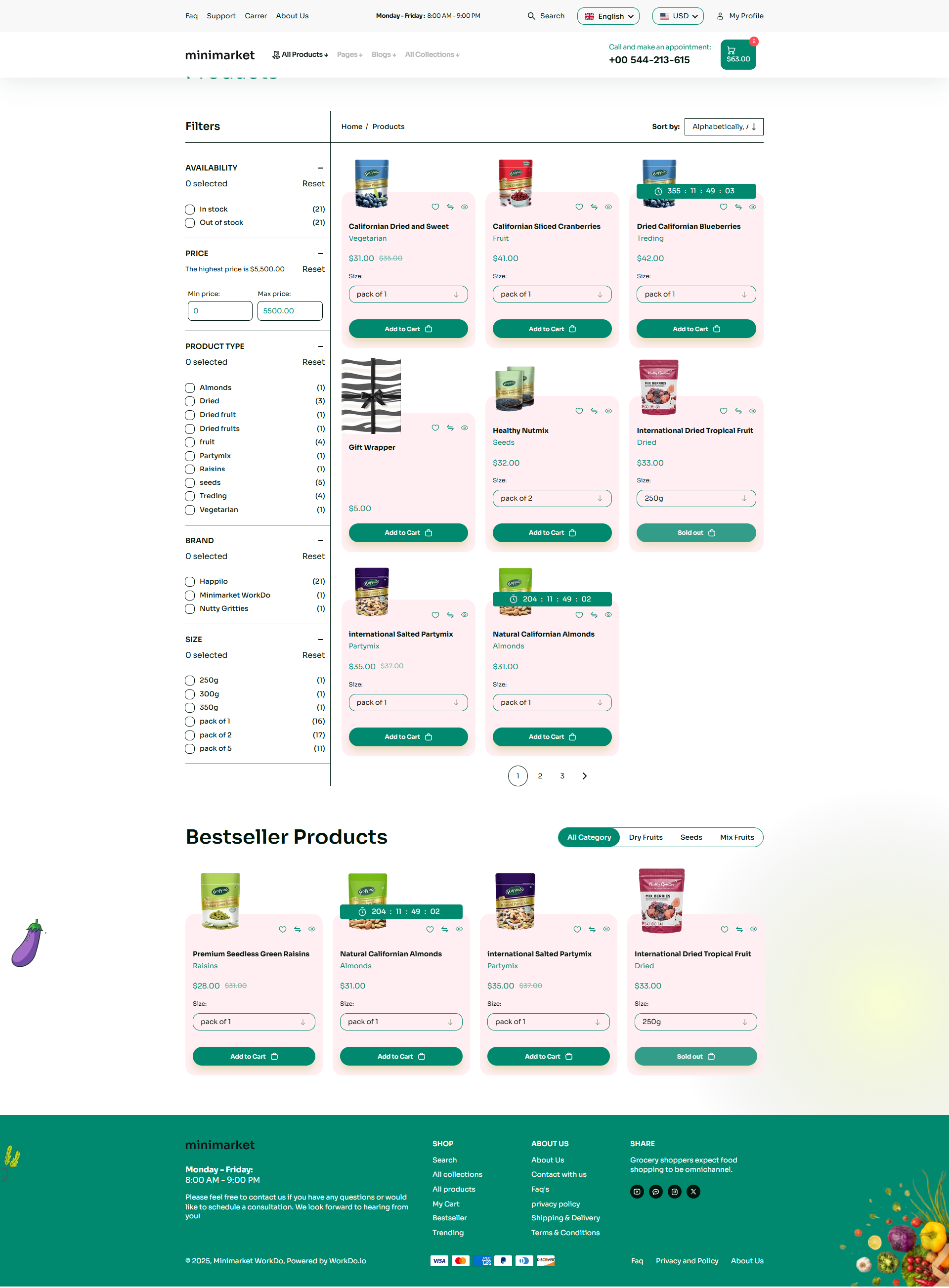 Minimarket - Fresh Food & Grocery Shopify 2.0 Store by WorkDo | ThemeForest