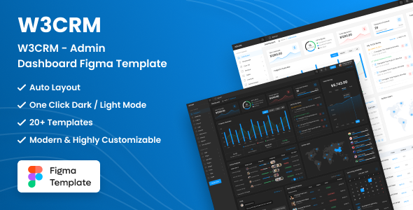 W3CRM - Admin Dashboard Figma Template by DexignZone | ThemeForest