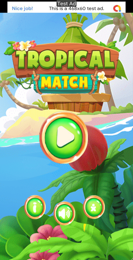 Tropical MATCH (Admob + GDPR + Android Studio) by gradle | CodeCanyon