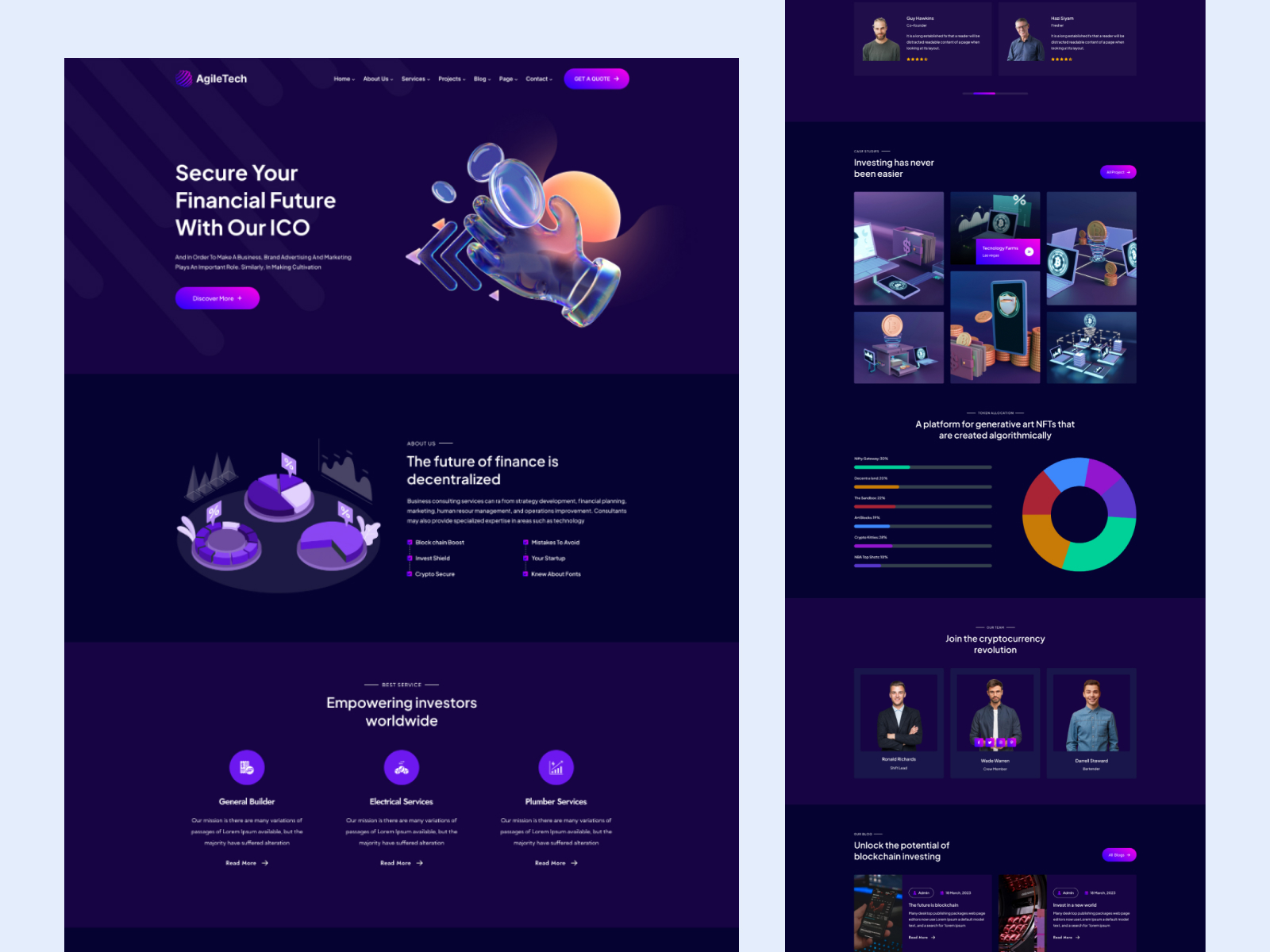Agiletech - Multipurpose IT Solution & E-Commerce Platform React JS & Laravel REST API by wowtheme7