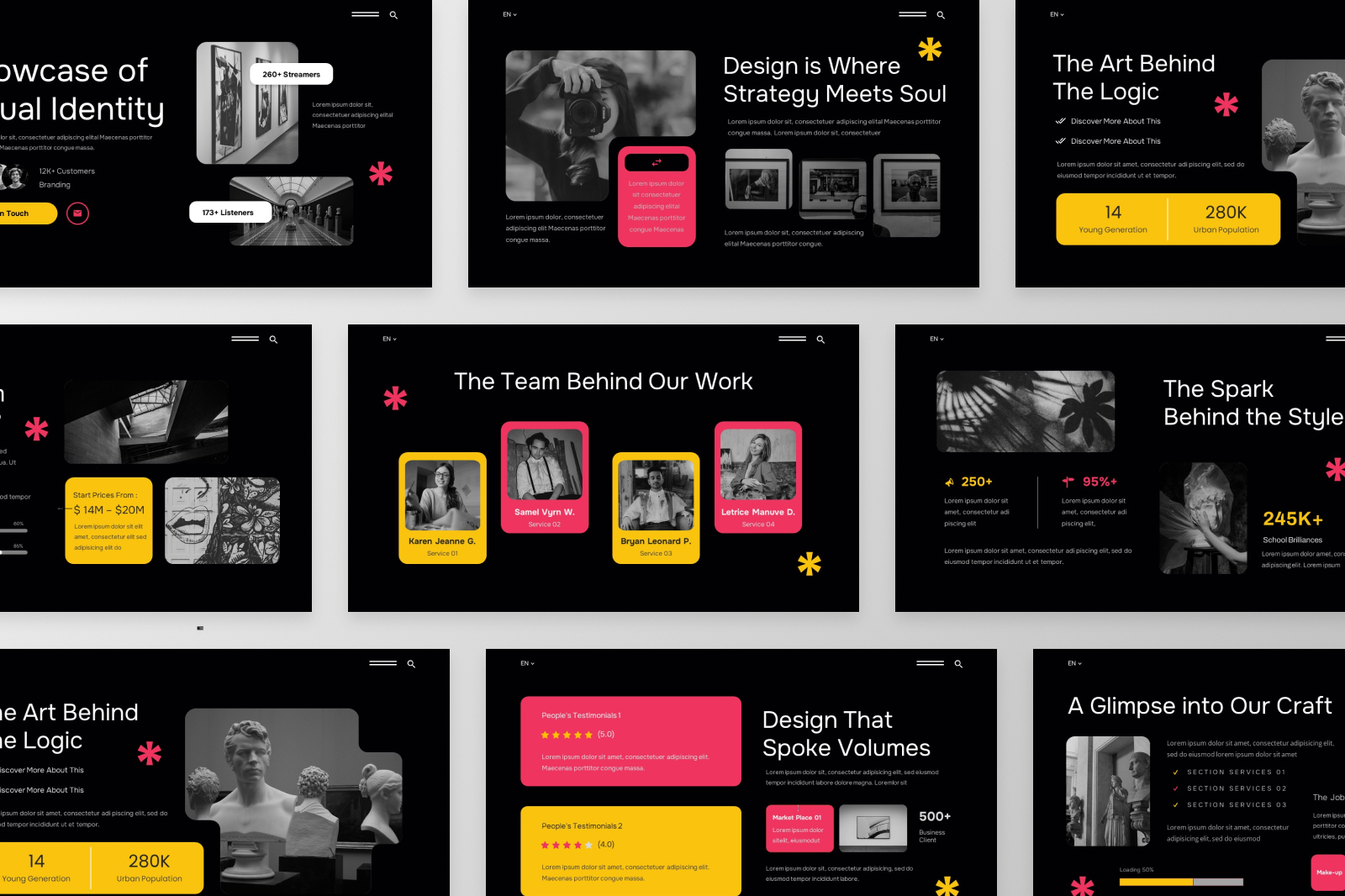 Creative Art Gallery PowerPoint Template, Presentation Templates ...