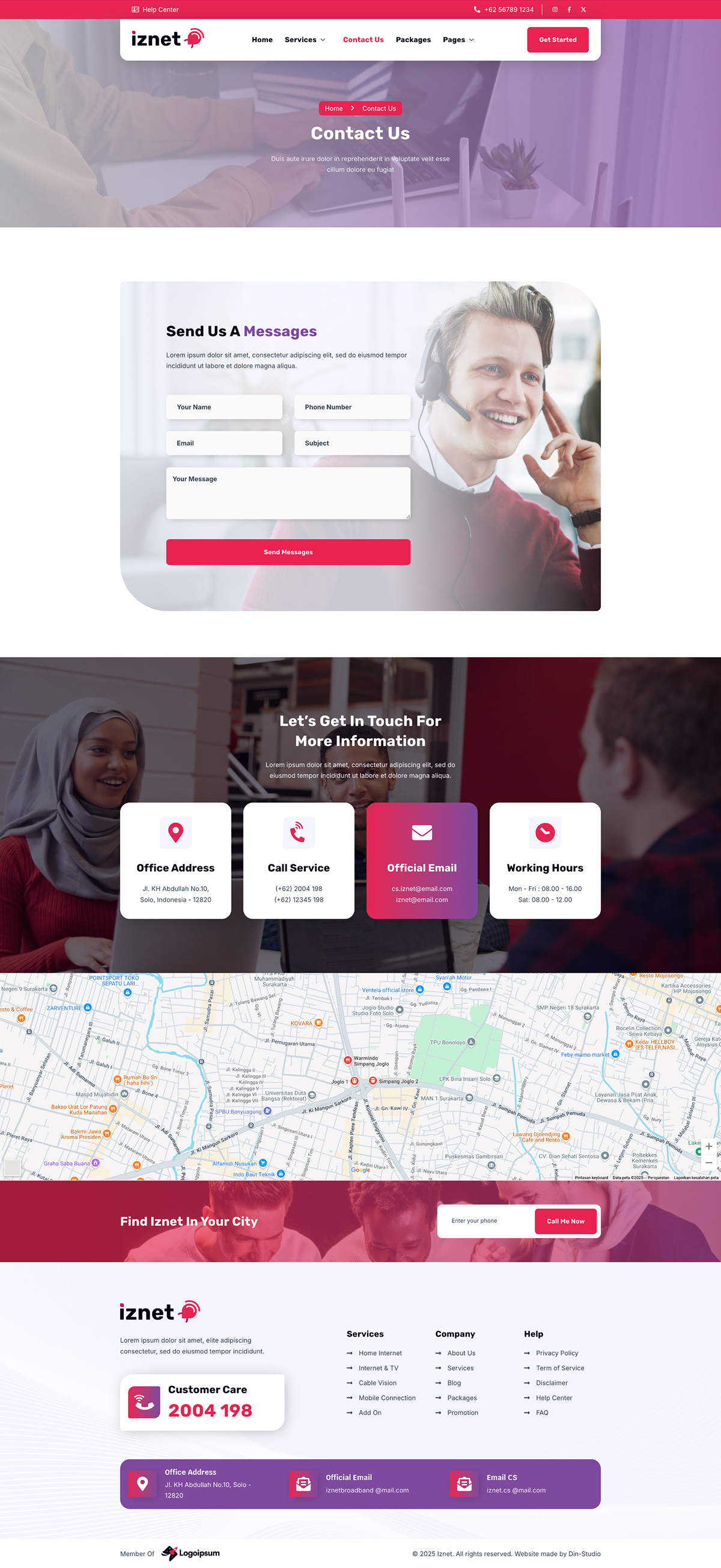iZnet - Broadband & Internet Service Provider Elementor Template Kit by ...