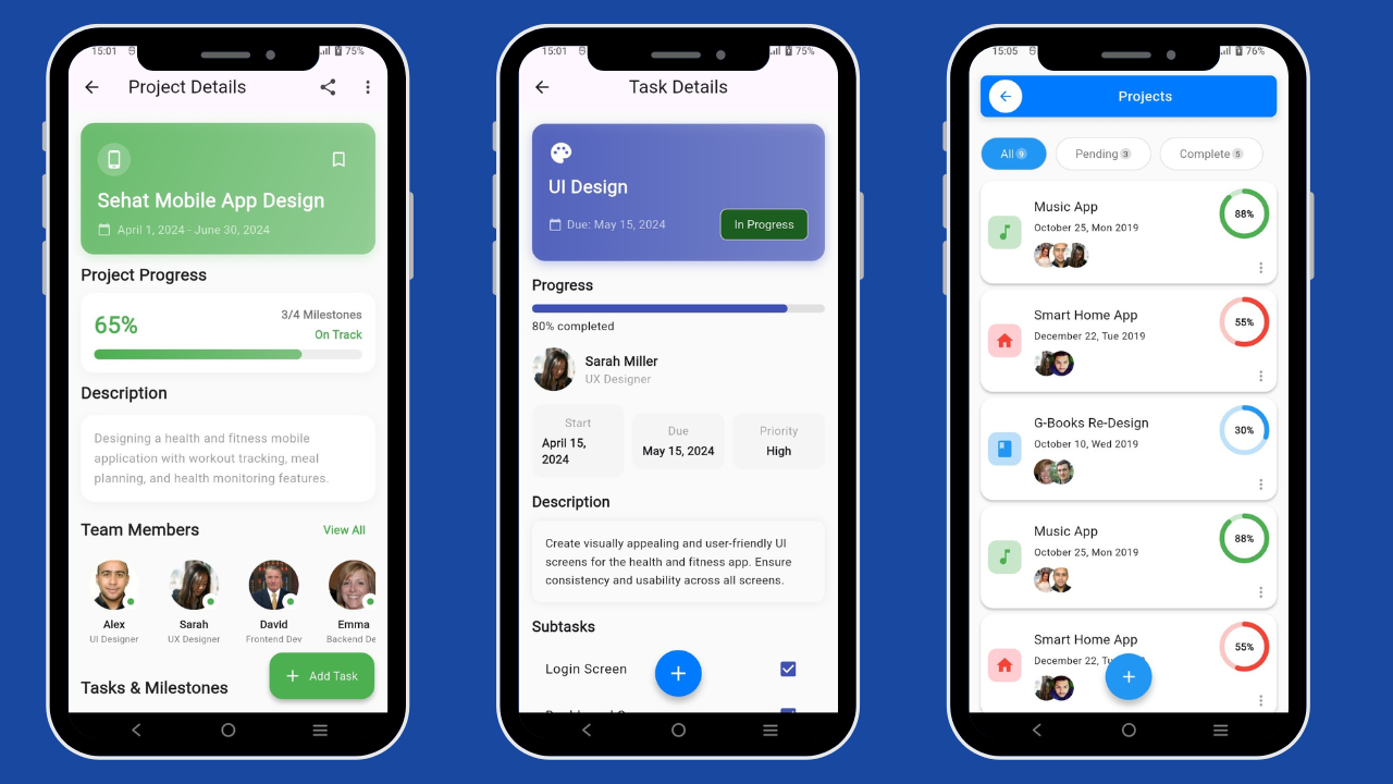 AI-Powered Task & Project Management Flutter App Ui Kit | Employee ...