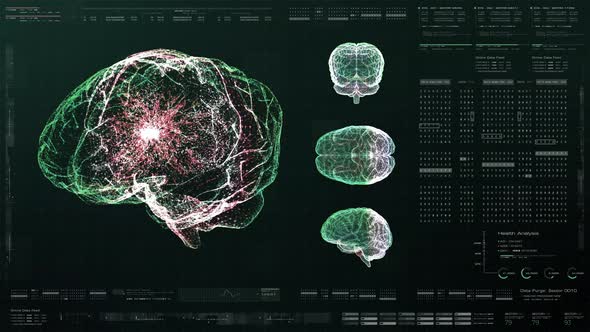 Biomedical Neuron Pathology And Diagnostic Scan 01, Motion Graphics