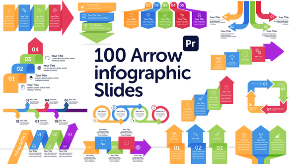 Arrow Infographics Slides for Premiere Pro, Premiere Pro Templates
