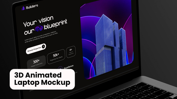 3D Animated Laptop Mockup, After Effects Project Files | VideoHive