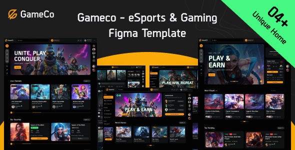 Gameco - eSports and Gaming Figma Template by UIAXIS | ThemeForest