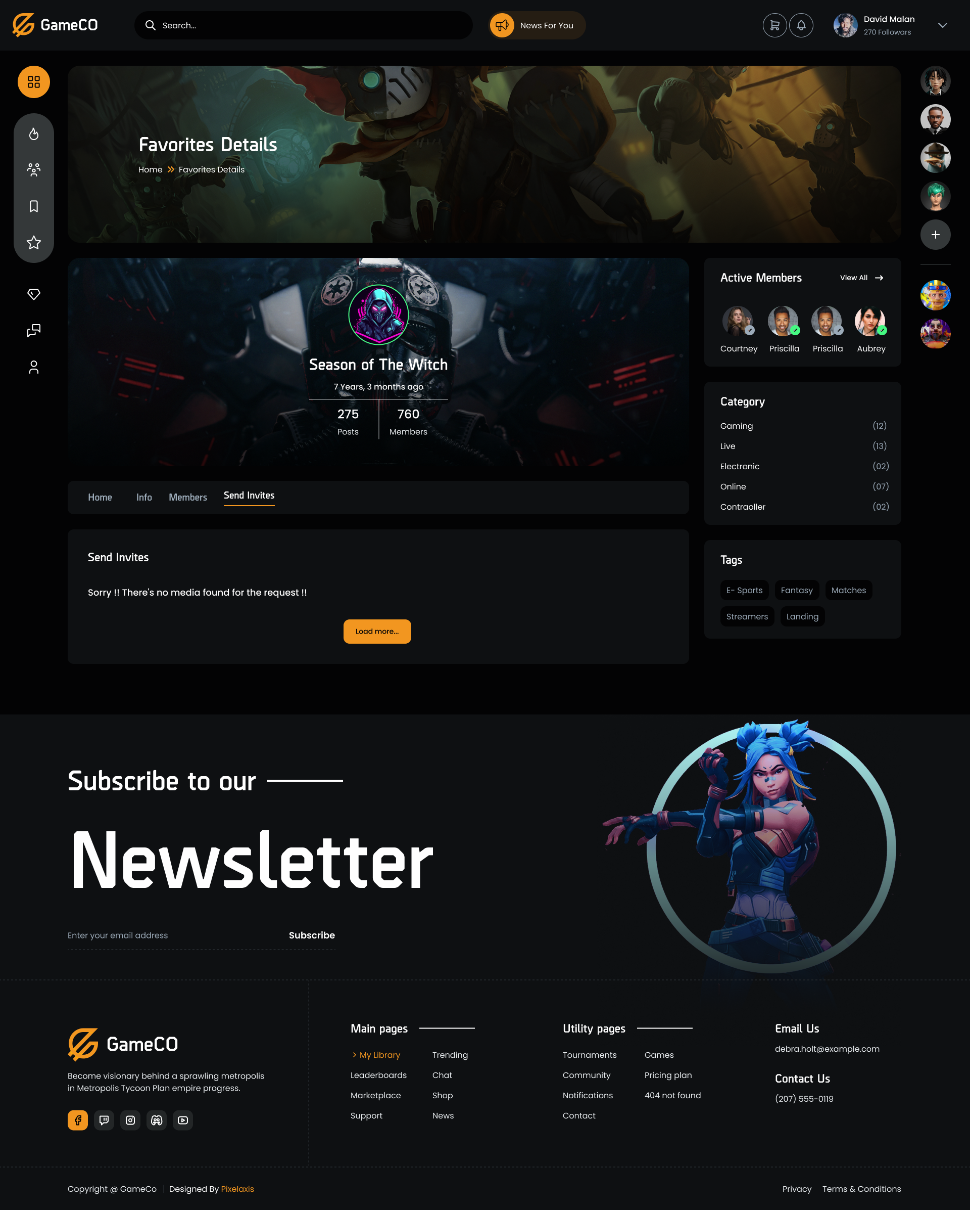 Gameco - eSports and Gaming Figma Template by UIAXIS | ThemeForest