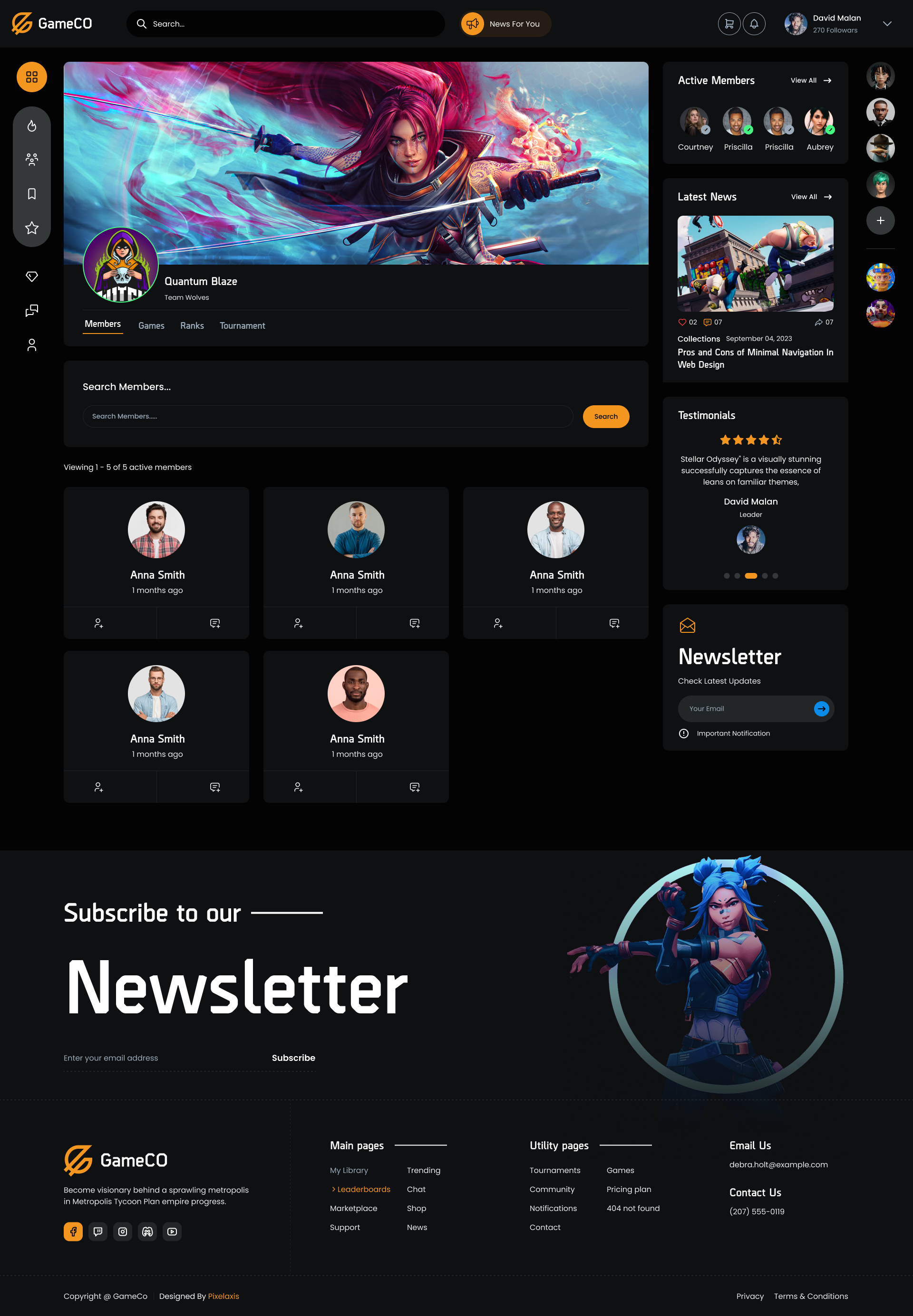 Gameco - eSports and Gaming Figma Template by UIAXIS | ThemeForest