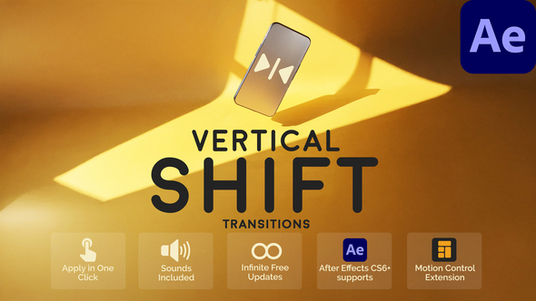 Vertical Shift Transitions for After Effects, After Effects Project Files
