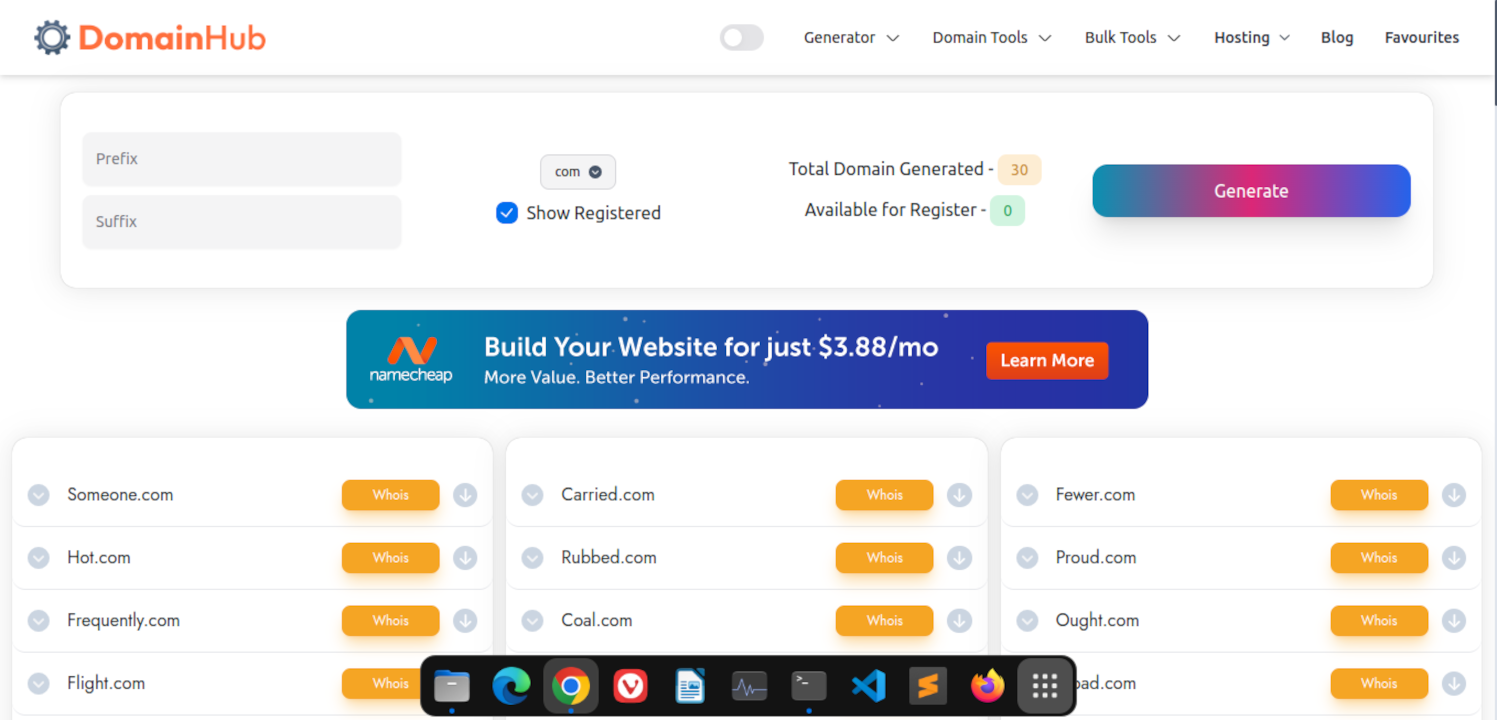 Domain GPT - AI Domain Name Generator | Instant Domain Search | React ...