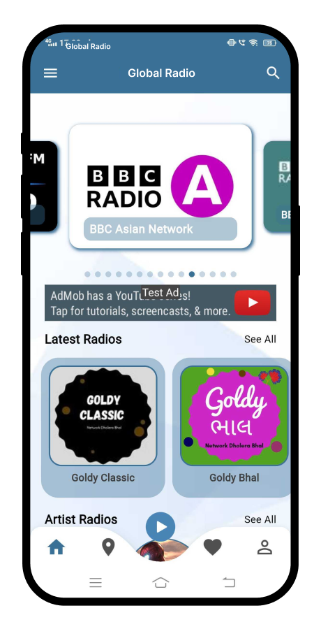 Global Radio app - Full Flutter Radio app with admin panel | Flutter Full App by VocsyInfotech