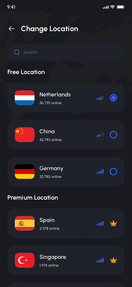 Levin - VPN React Native Expo App Ui Kit by lalastudio12 | CodeCanyon
