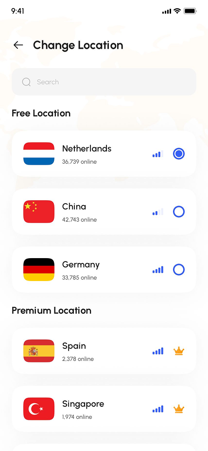 Levin - VPN React Native Expo App Ui Kit by lalastudio12 | CodeCanyon