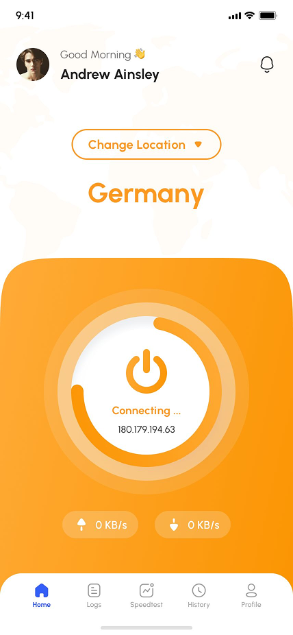 Levin - VPN React Native CLI App Ui Kit by lalaWeb | CodeCanyon