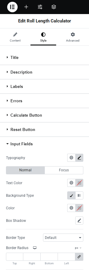 Roll Length Calculator Widget for Elementor by SaurabhSharma | CodeCanyon