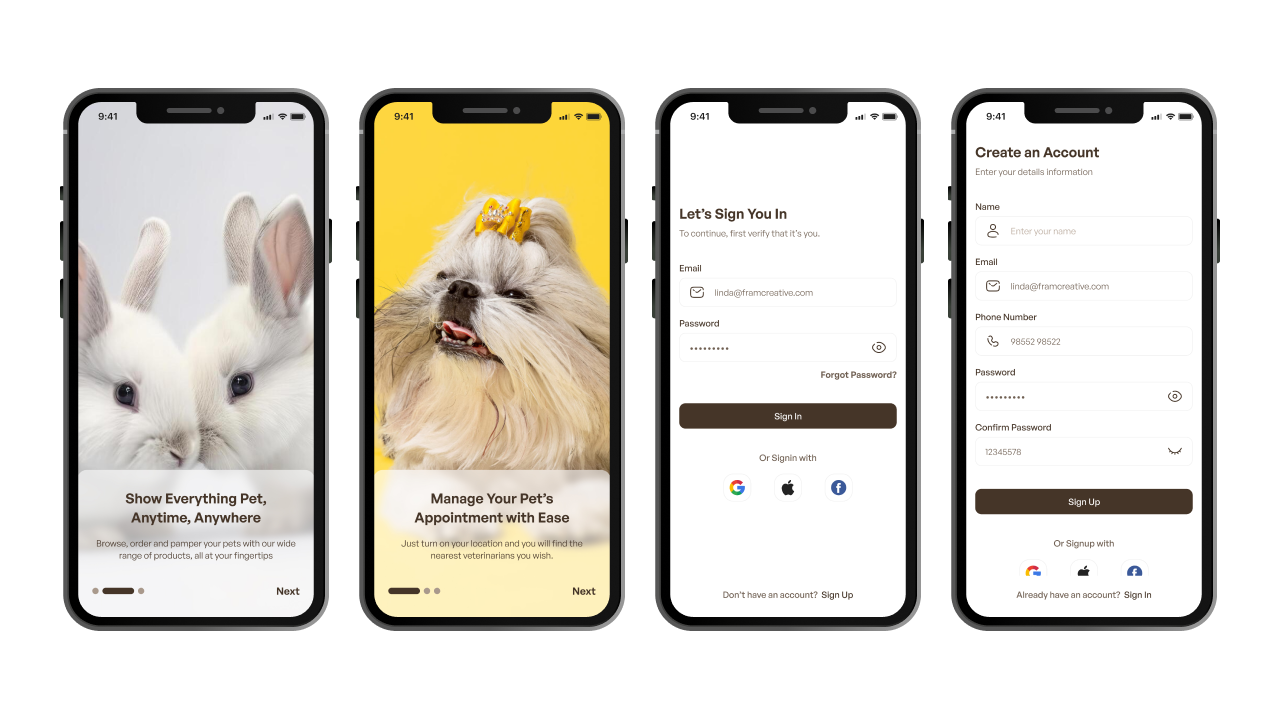 Prime Pet Care Flutter App UI Kit by thefuturelens | CodeCanyon