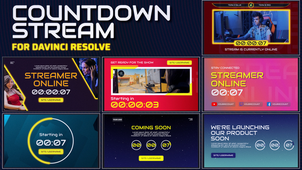 Countdown Timer Stream Davinci Resolve, DaVinci Resolve Templates ...