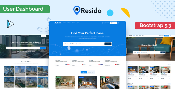 Resido - Real Estate HTML Template by ThemezhubLayouts | ThemeForest