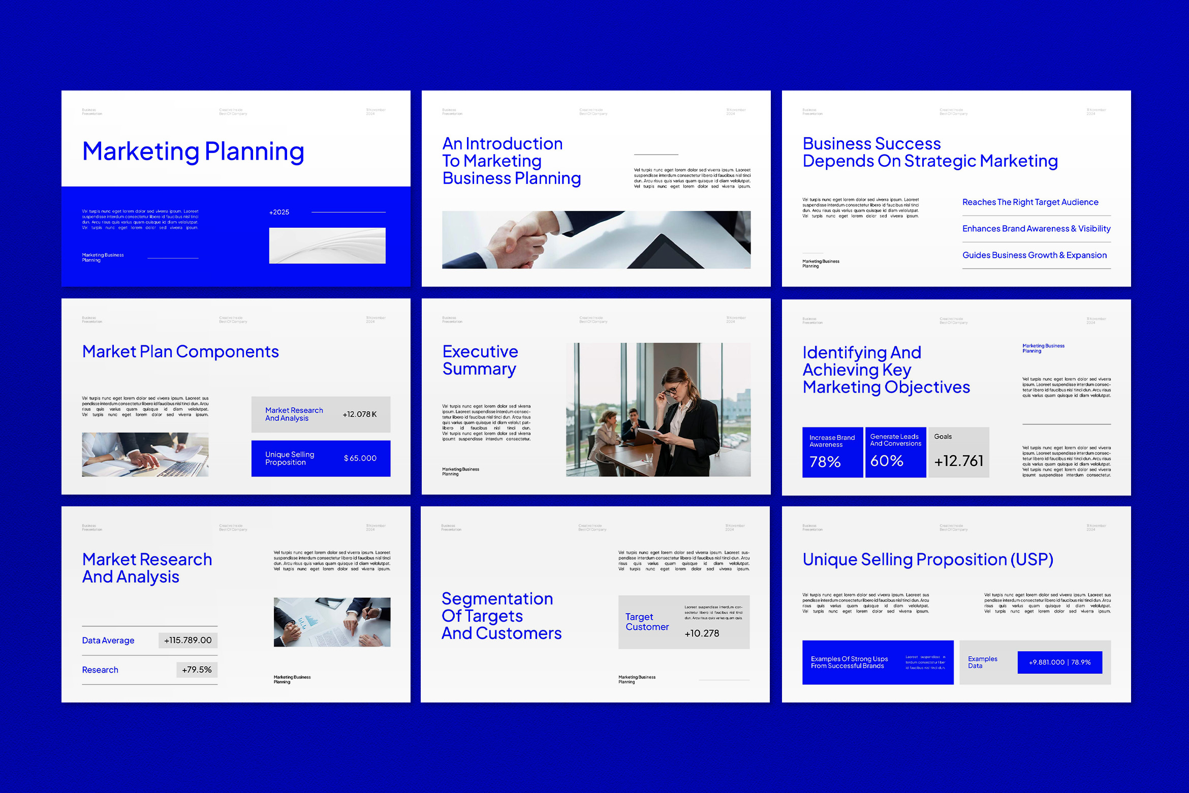 White Blue Marketing Plan PPT, Presentation Templates | GraphicRiver