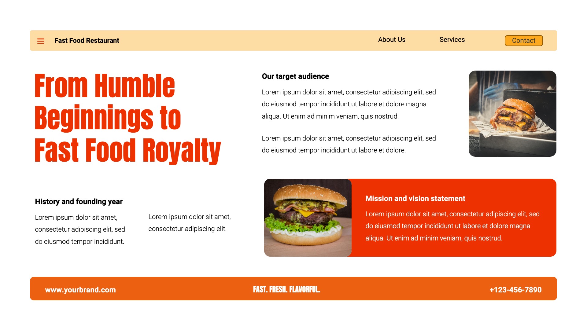 Fast Food PowerPoint Template, Presentation Templates | GraphicRiver