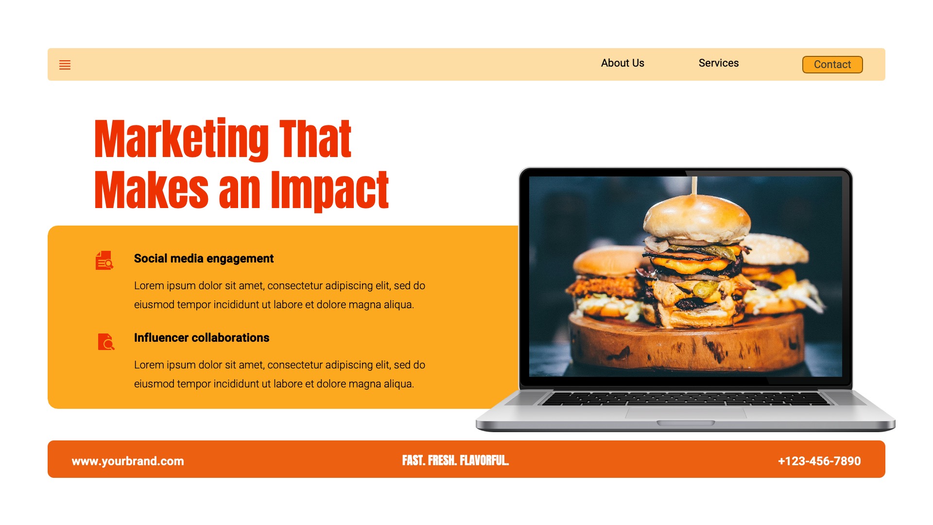 Fast Food PowerPoint Template, Presentation Templates | GraphicRiver