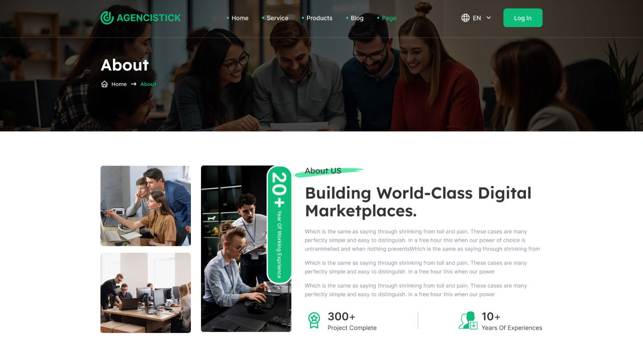 Agencistick - A complete Versatile Portfolio Agency Website | User ...