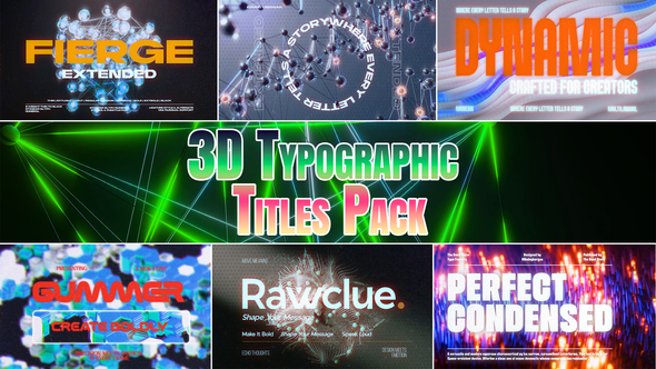 3D Typographic Titles – Modern Motion Graphics Pack for Reels & 4K ...